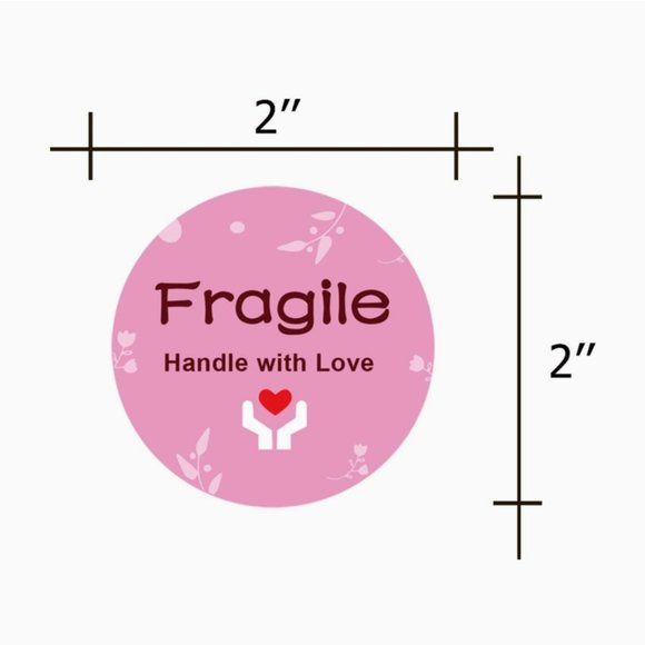 Office | 10 Fragile Handle With Love Stickers 2 | Poshmark